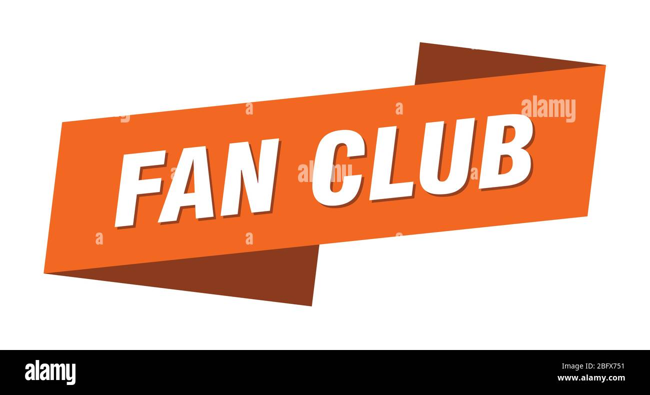 fan club banner template. fan club ribbon label sign Stock Vector Image ...