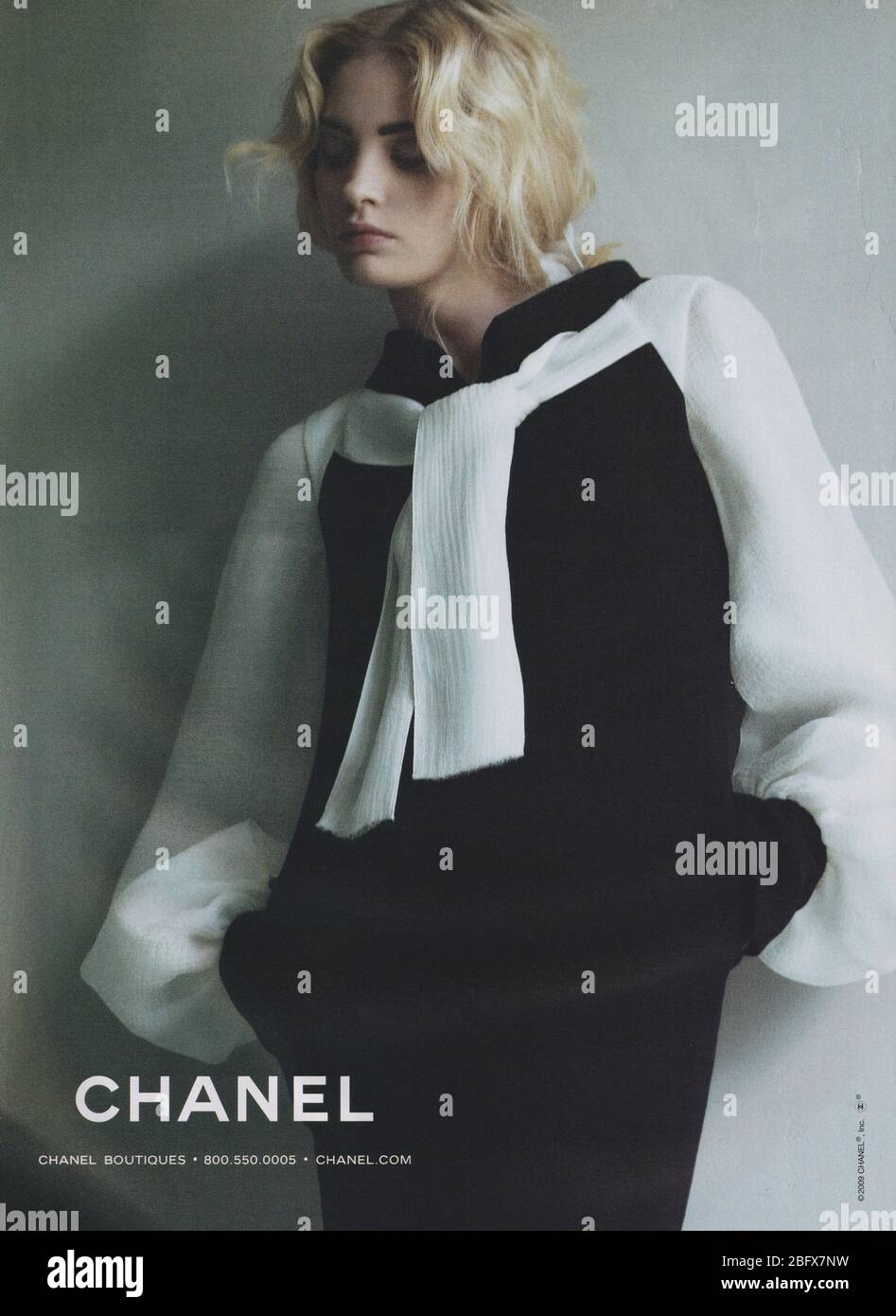 poster advertising CHANEL with Heidi Mount in paper magazine from 2009 ...