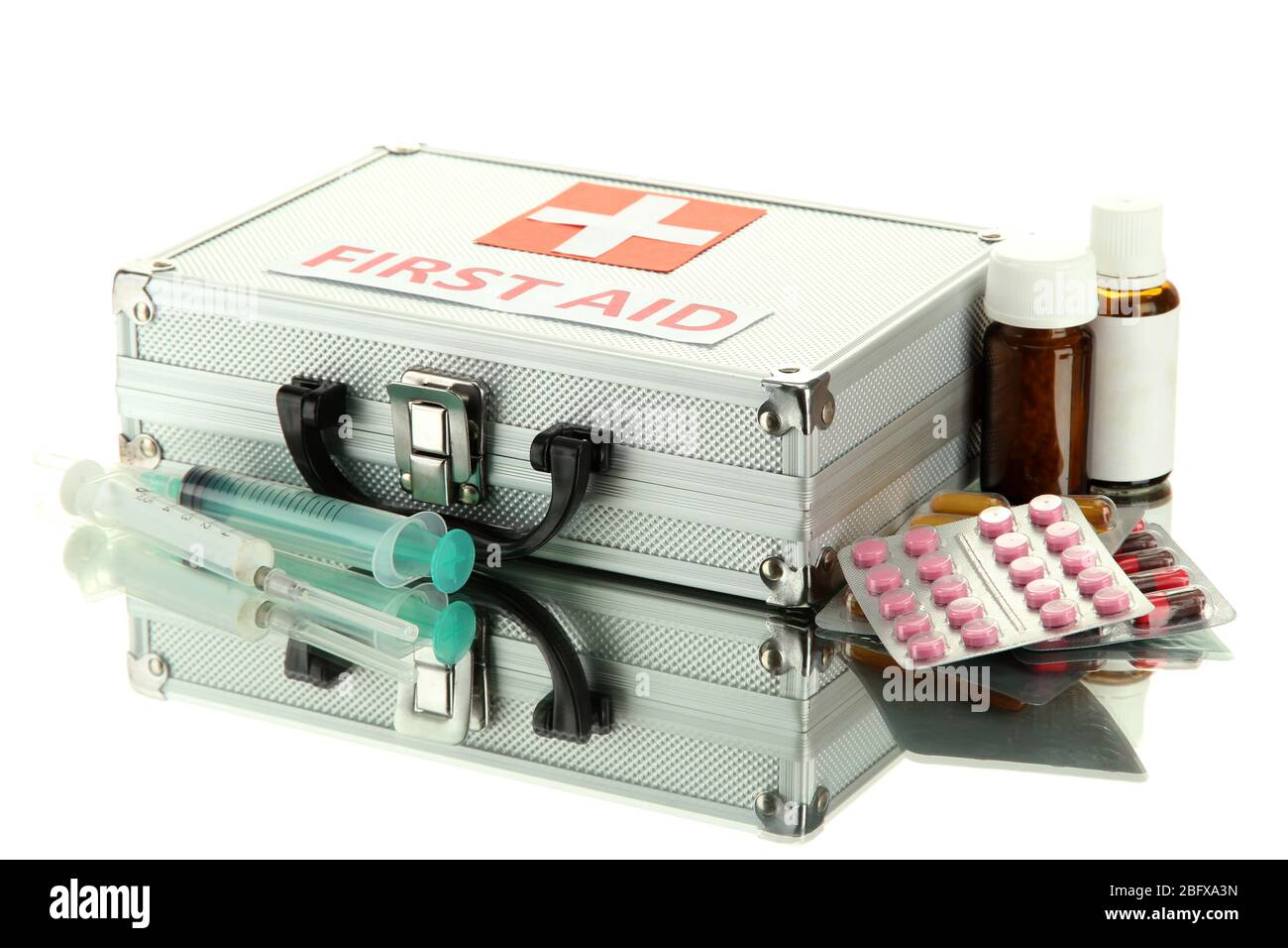 First aid kit bottle Cut Out Stock Images & Pictures - Alamy