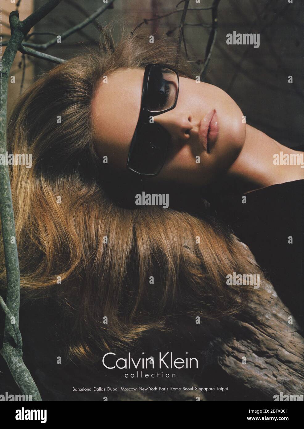 poster advertising Calvin Klein fashion house with Natalia Vodianova in ...