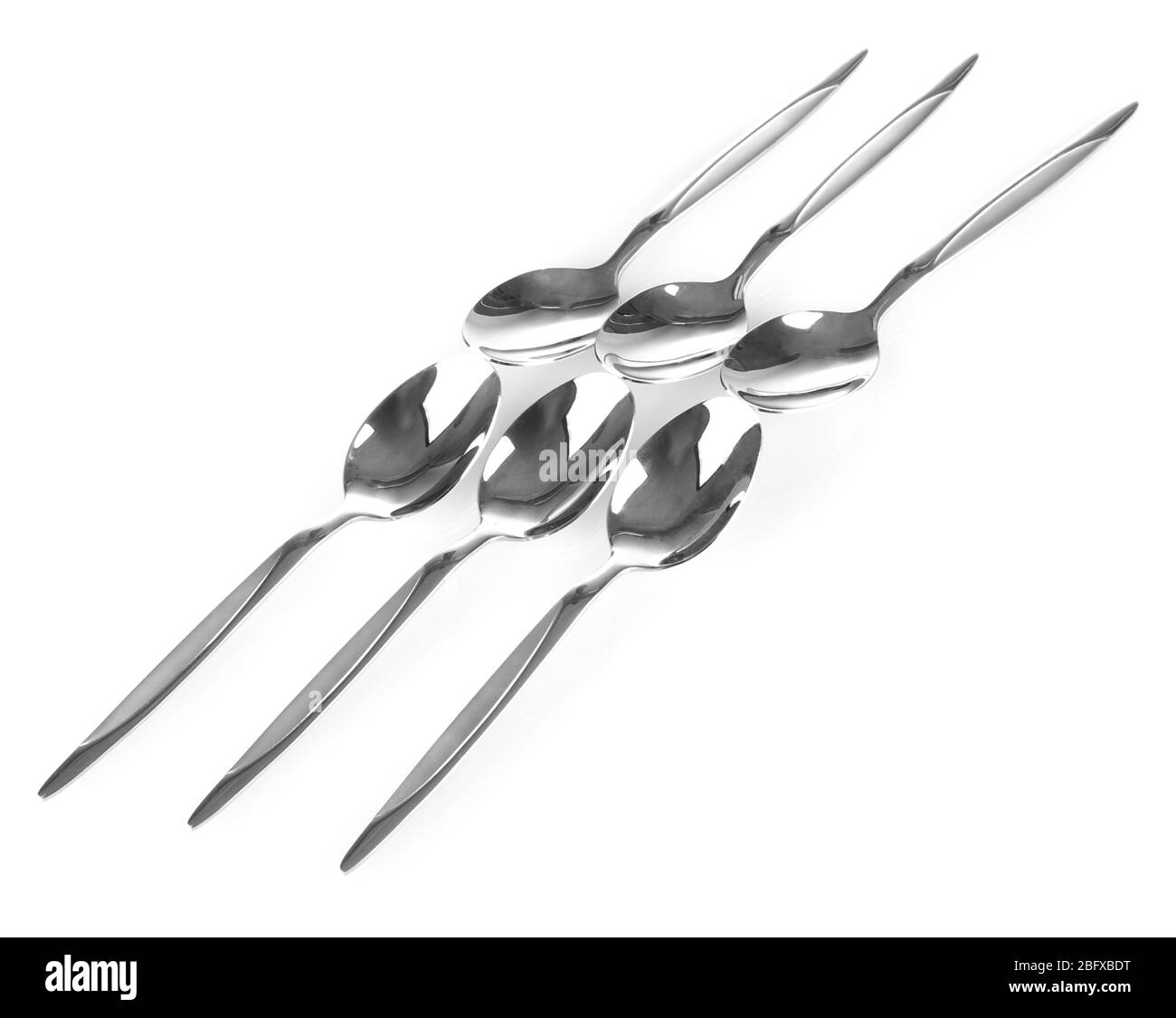 a set of spoons isolated on white Stock Photo - Alamy