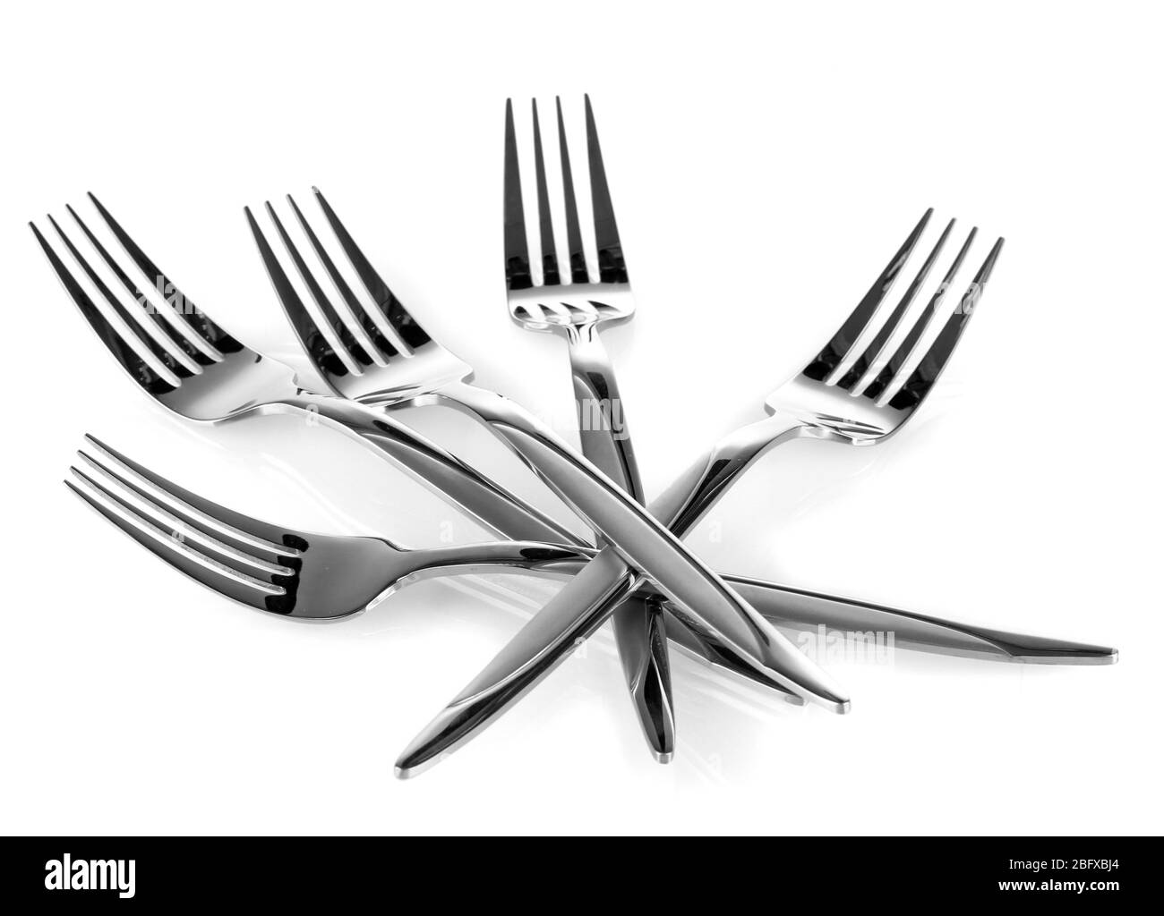 a set of forks isolated on white Stock Photo - Alamy