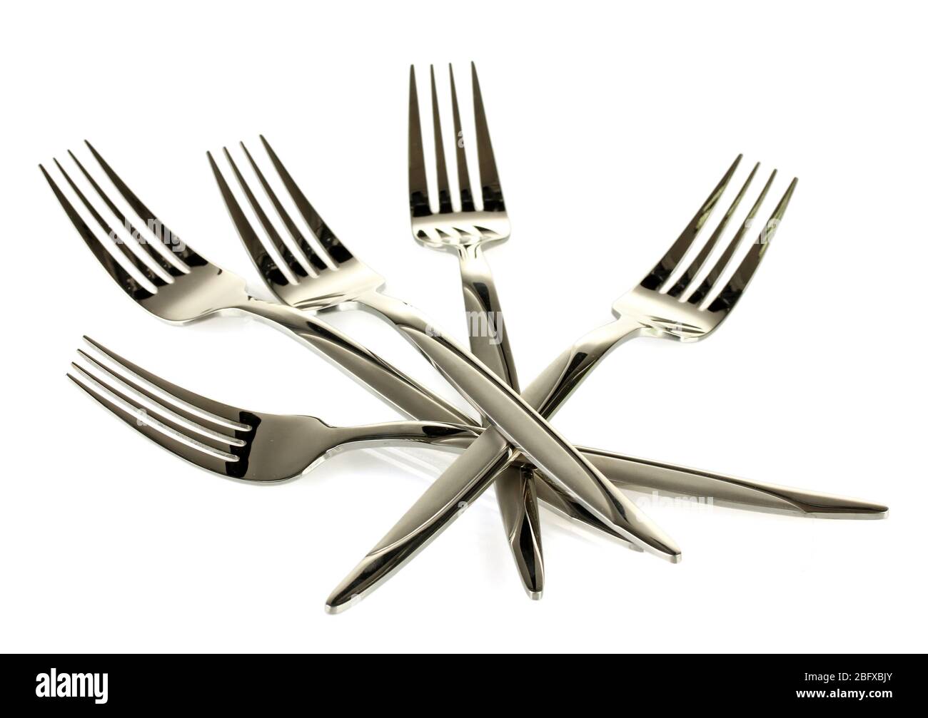 a set of forks isolated on white Stock Photo - Alamy