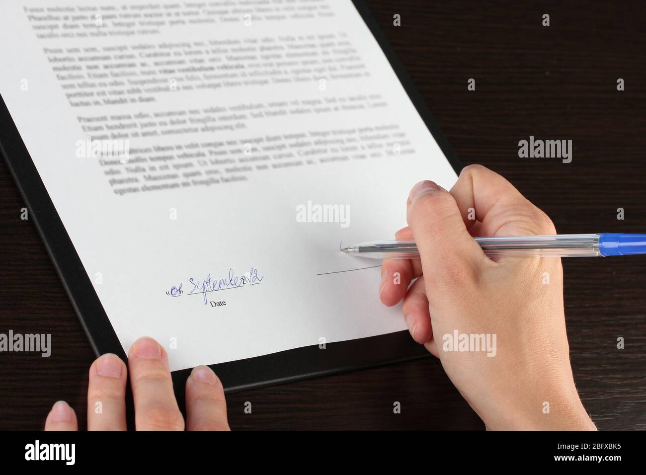 signing of a treaty close-up Stock Photo - Alamy