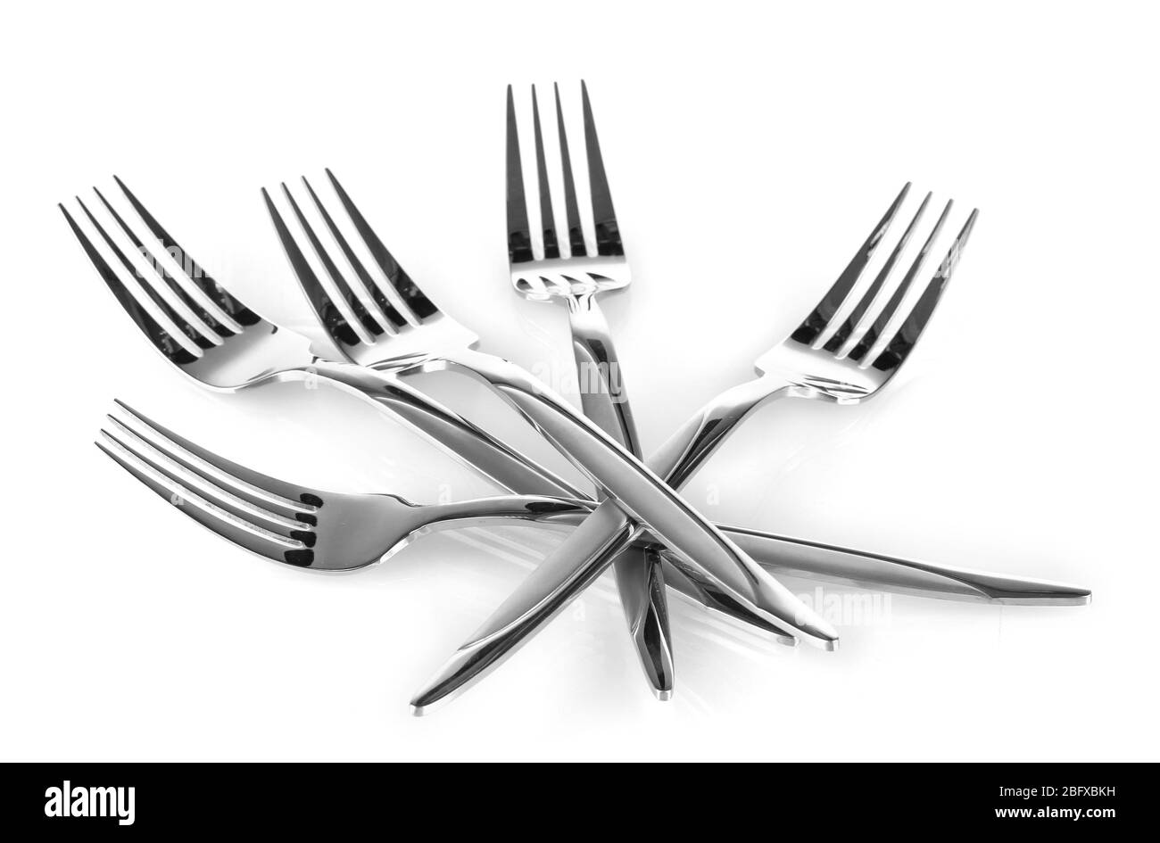 a set of forks isolated on white Stock Photo - Alamy