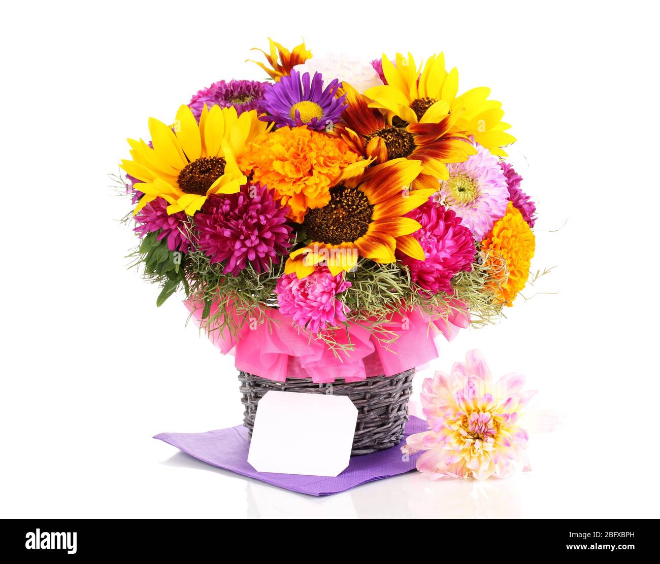 Pink paper daisy Cut Out Stock Images & Pictures - Alamy