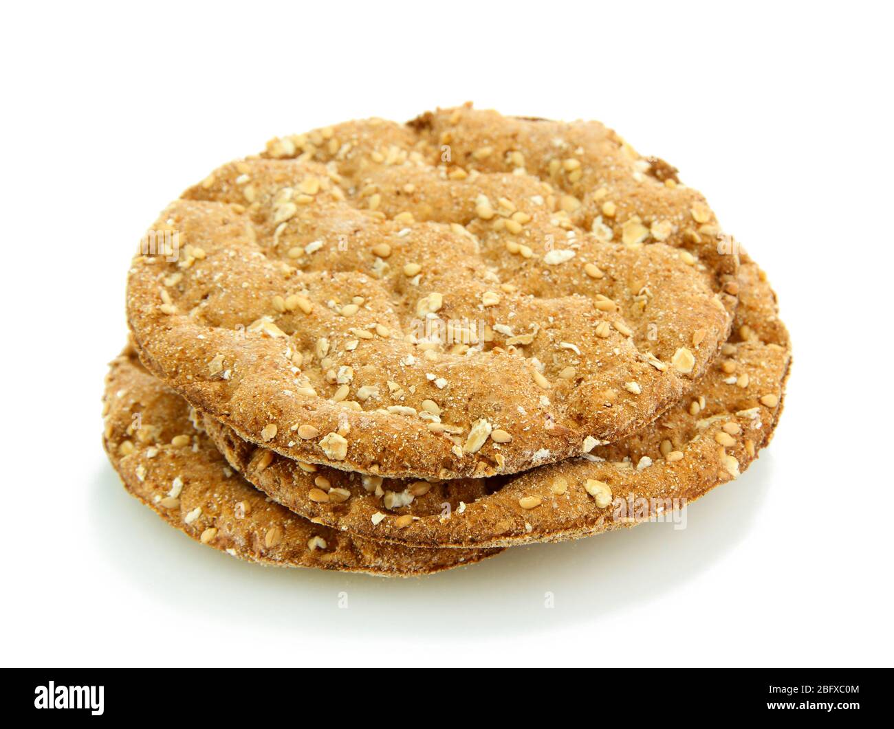 tasty crispbread isolated on white Stock Photo - Alamy