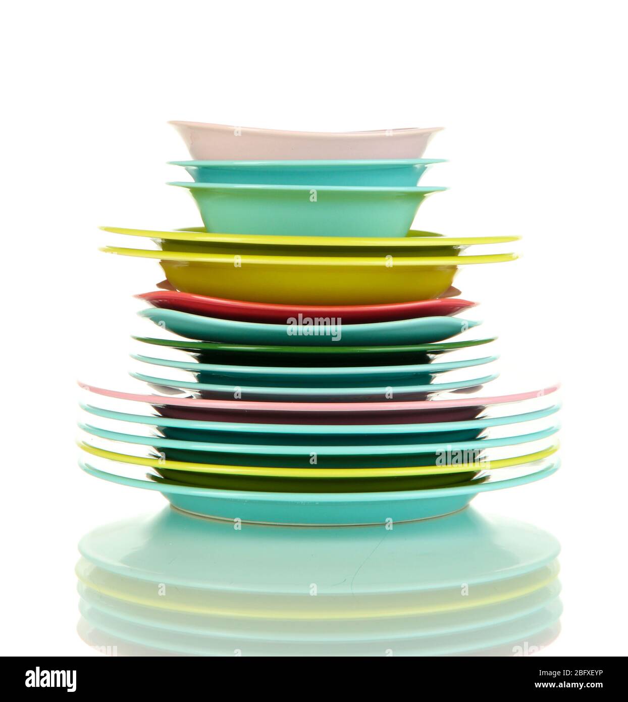 Color plates isolated on white Stock Photo - Alamy