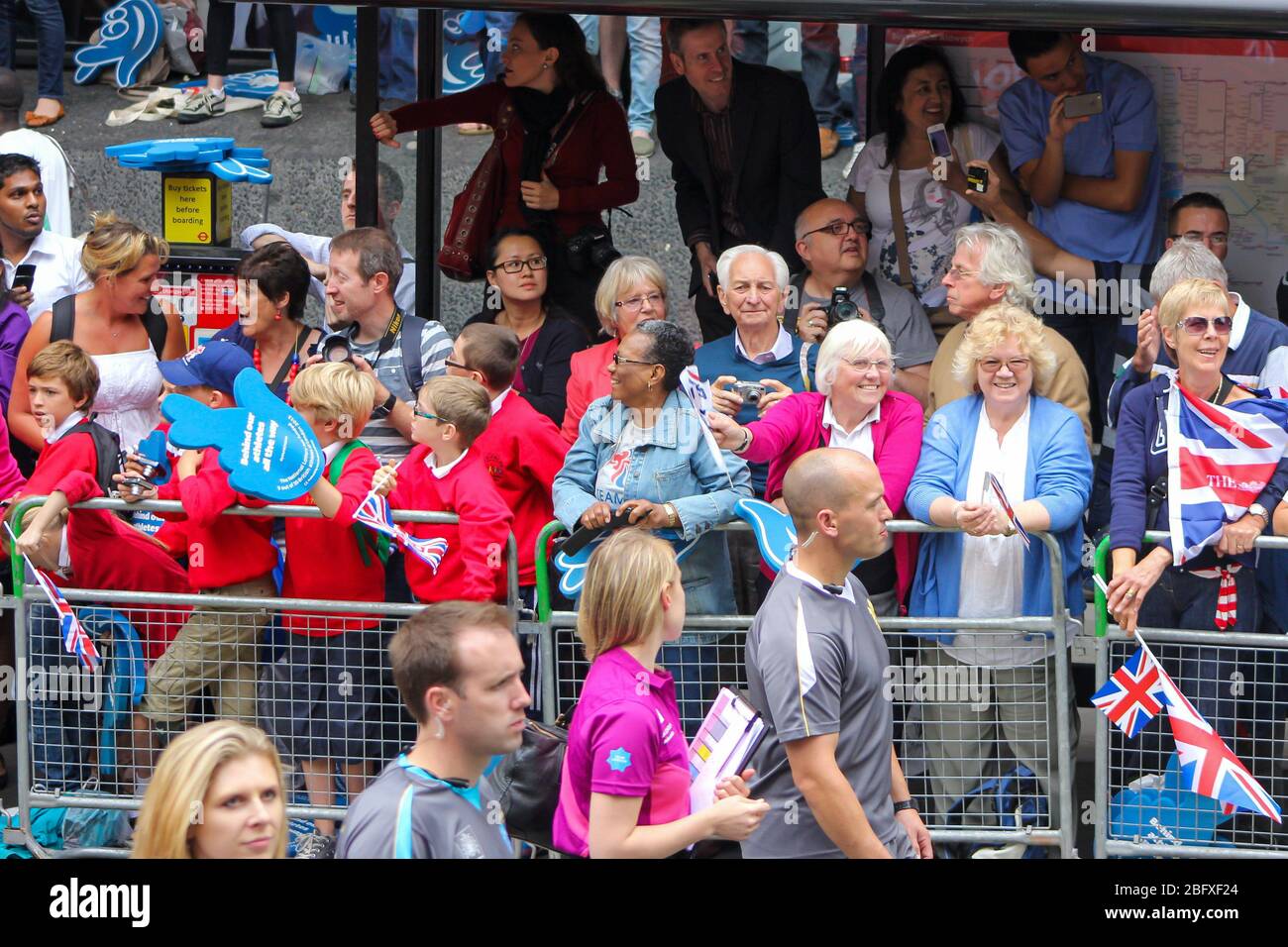 London, England - September 10 2012: Team GB enjoying the support of ...