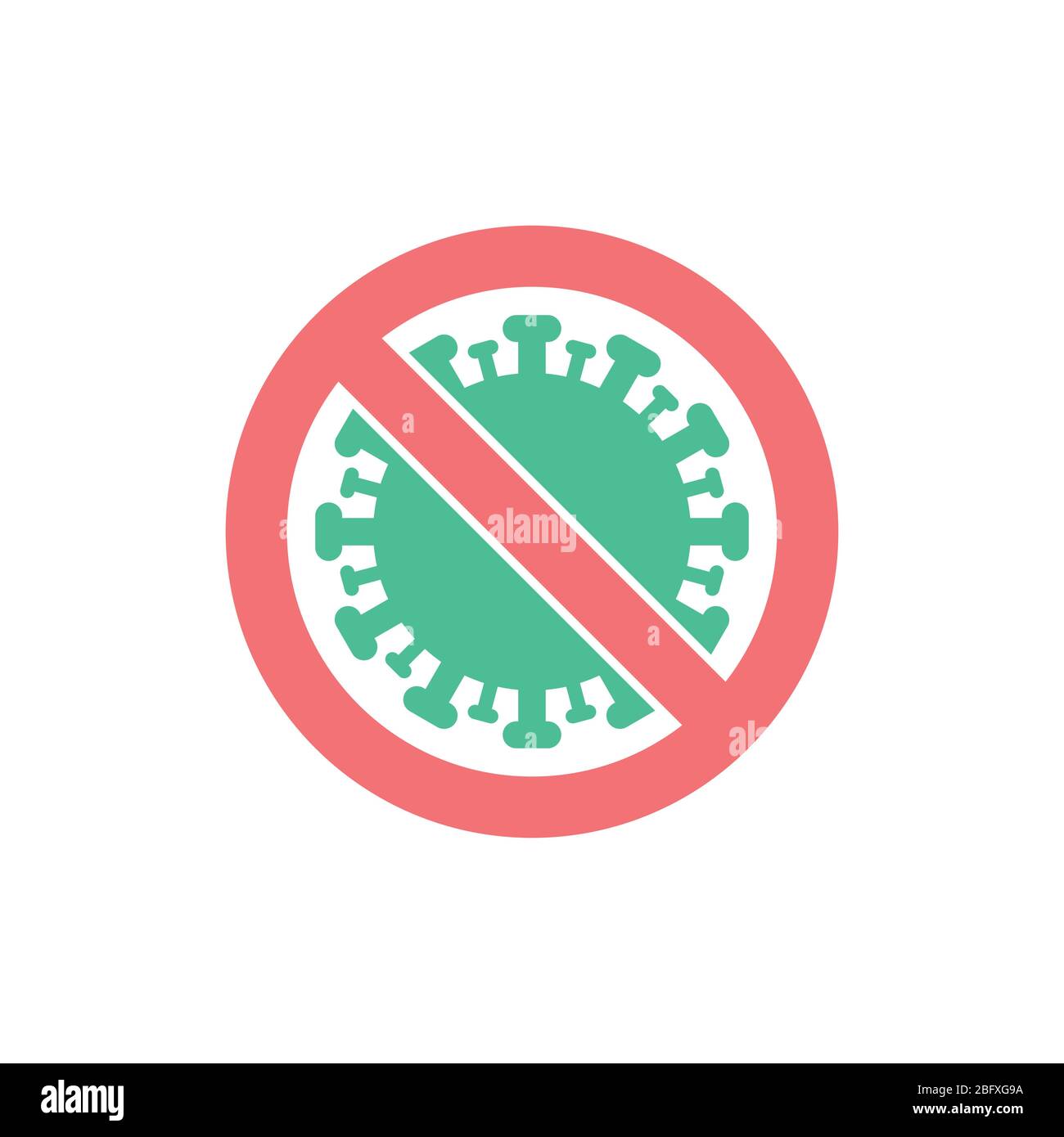 virus stop signs, virus danger icons, virus prohibition sign, virus ...