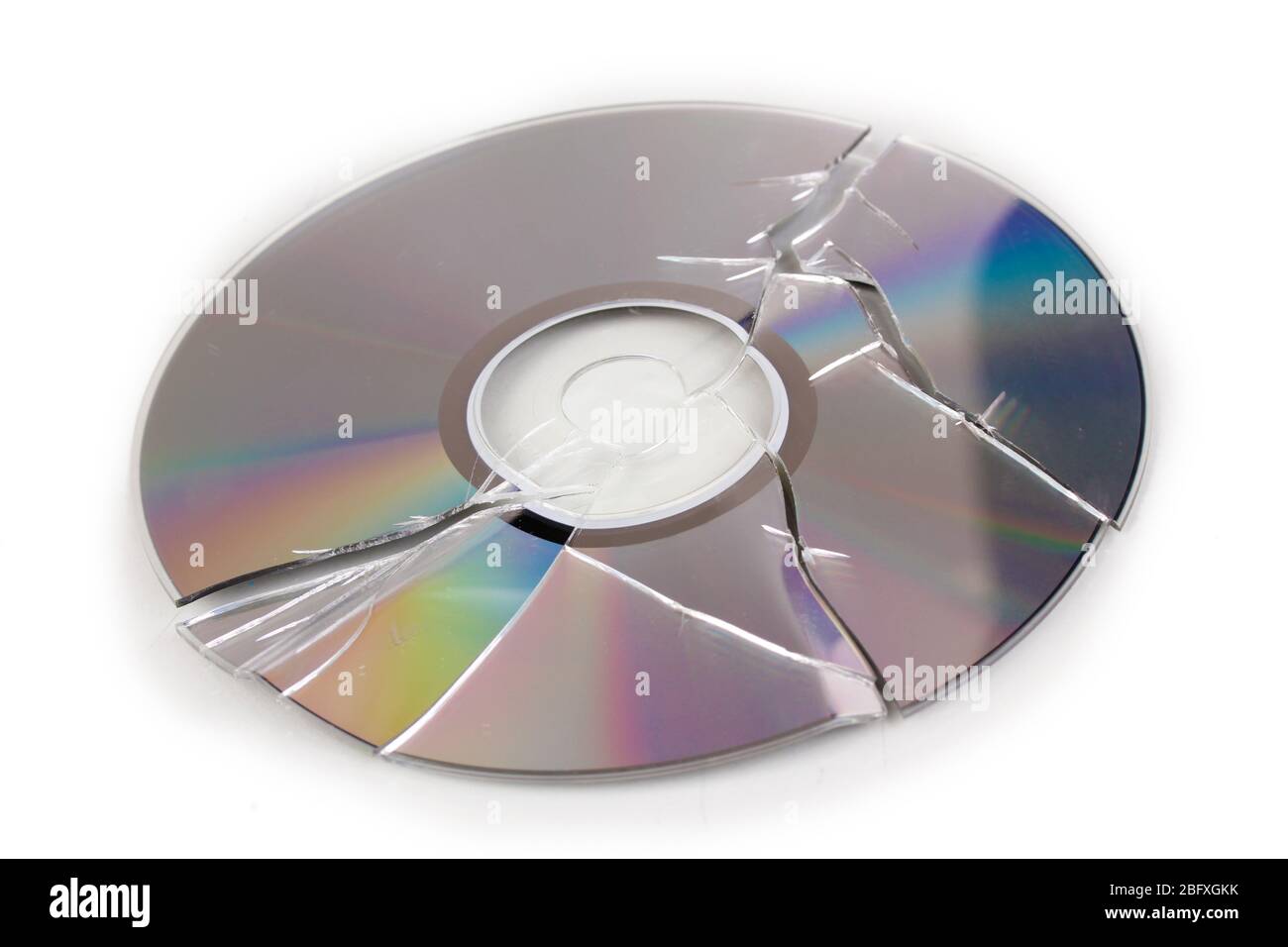 Broken disk with information isolated on white Stock Photo - Alamy