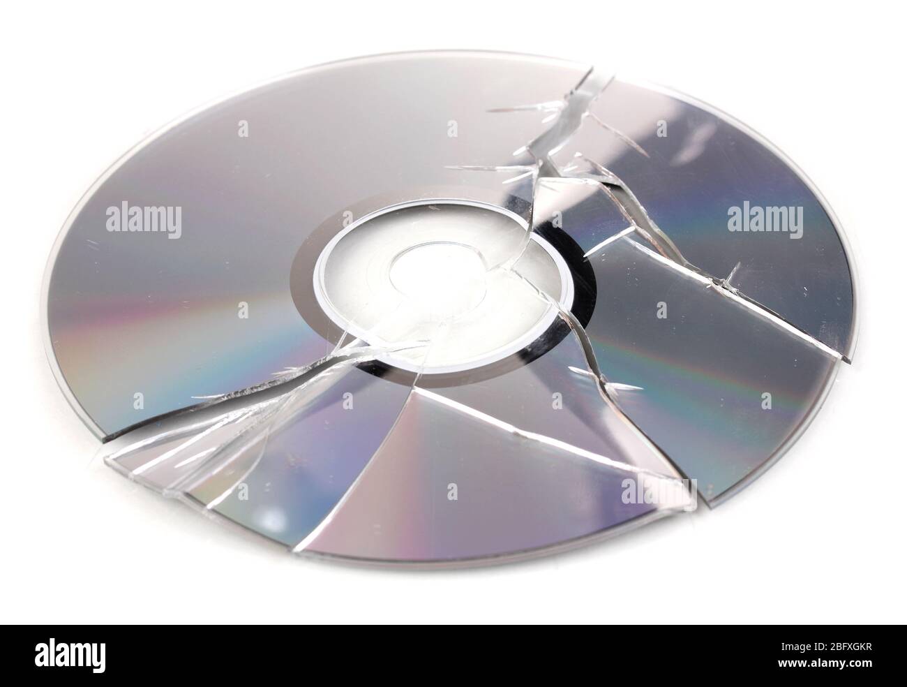 Broken disk with information isolated on white Stock Photo - Alamy