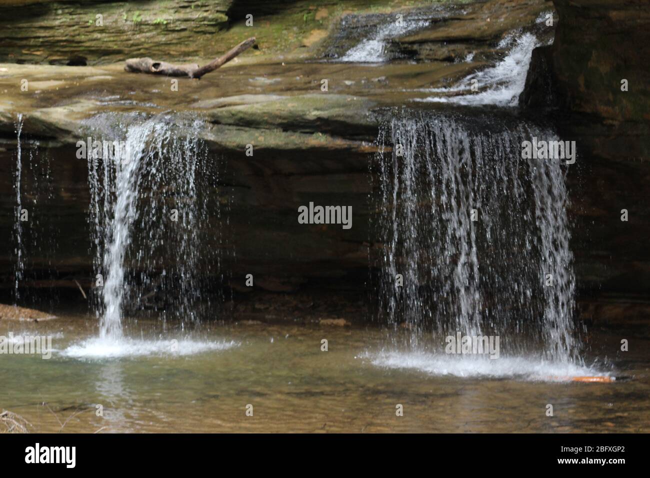 Old man cave walk trail and water fall in Ohio State,nature green ...