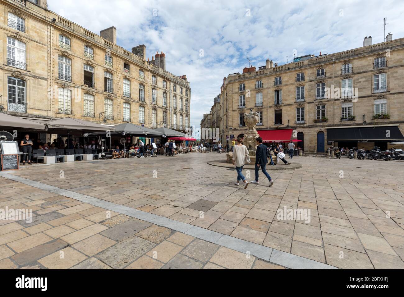 Bordeaux, France - September 9, 2018: Parliament Square or Place du ...