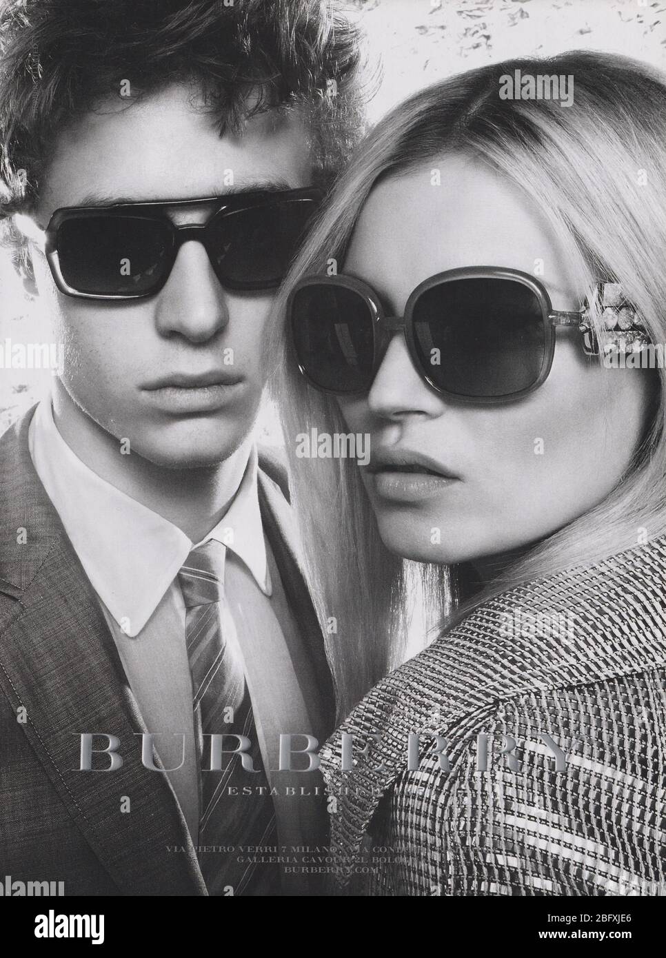 poster advertising Burberry fashion house in paper magazine from 2007 ...