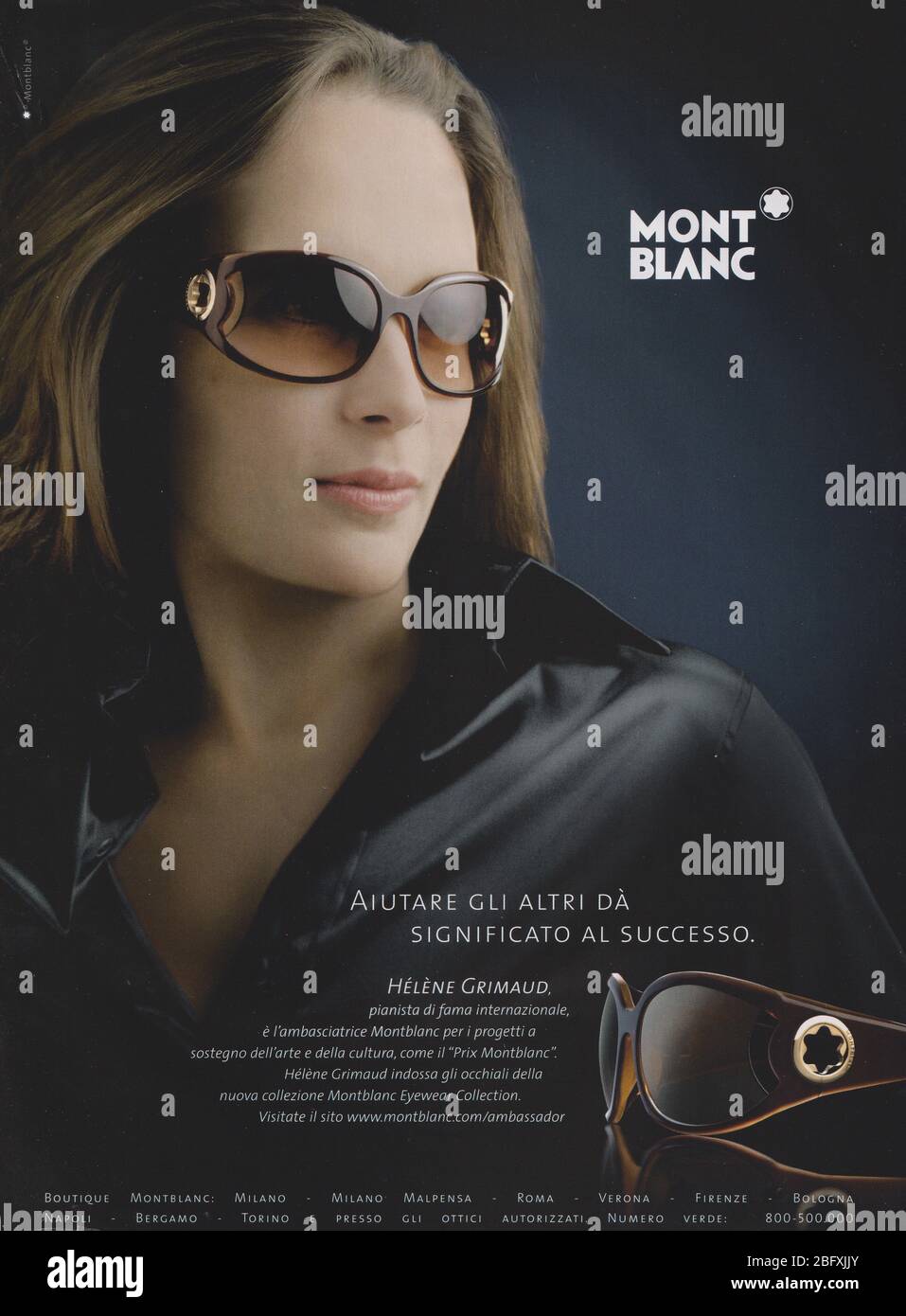 poster advertising Montblanc luxury Swiss brand in magazine from 2007 ...