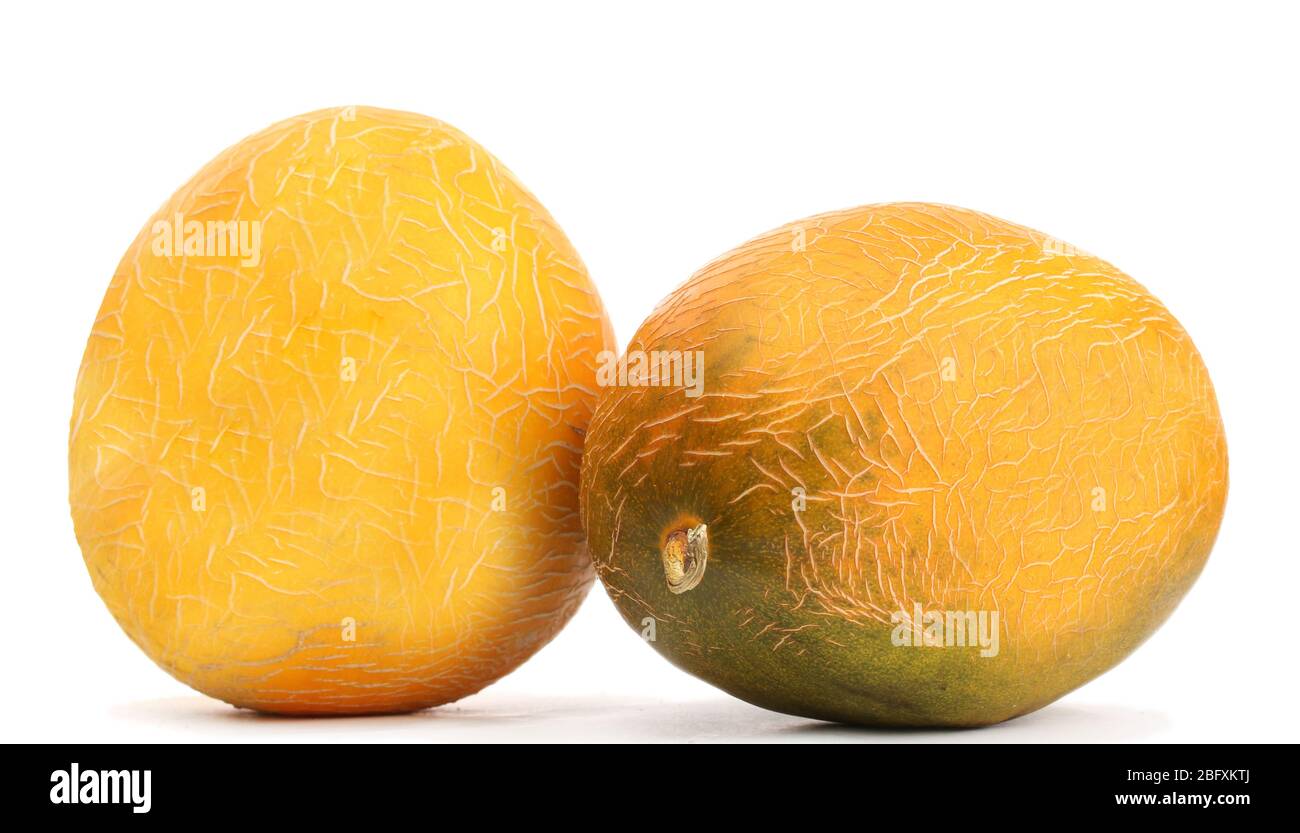 ripe sweet melons, isolated on white Stock Photo - Alamy