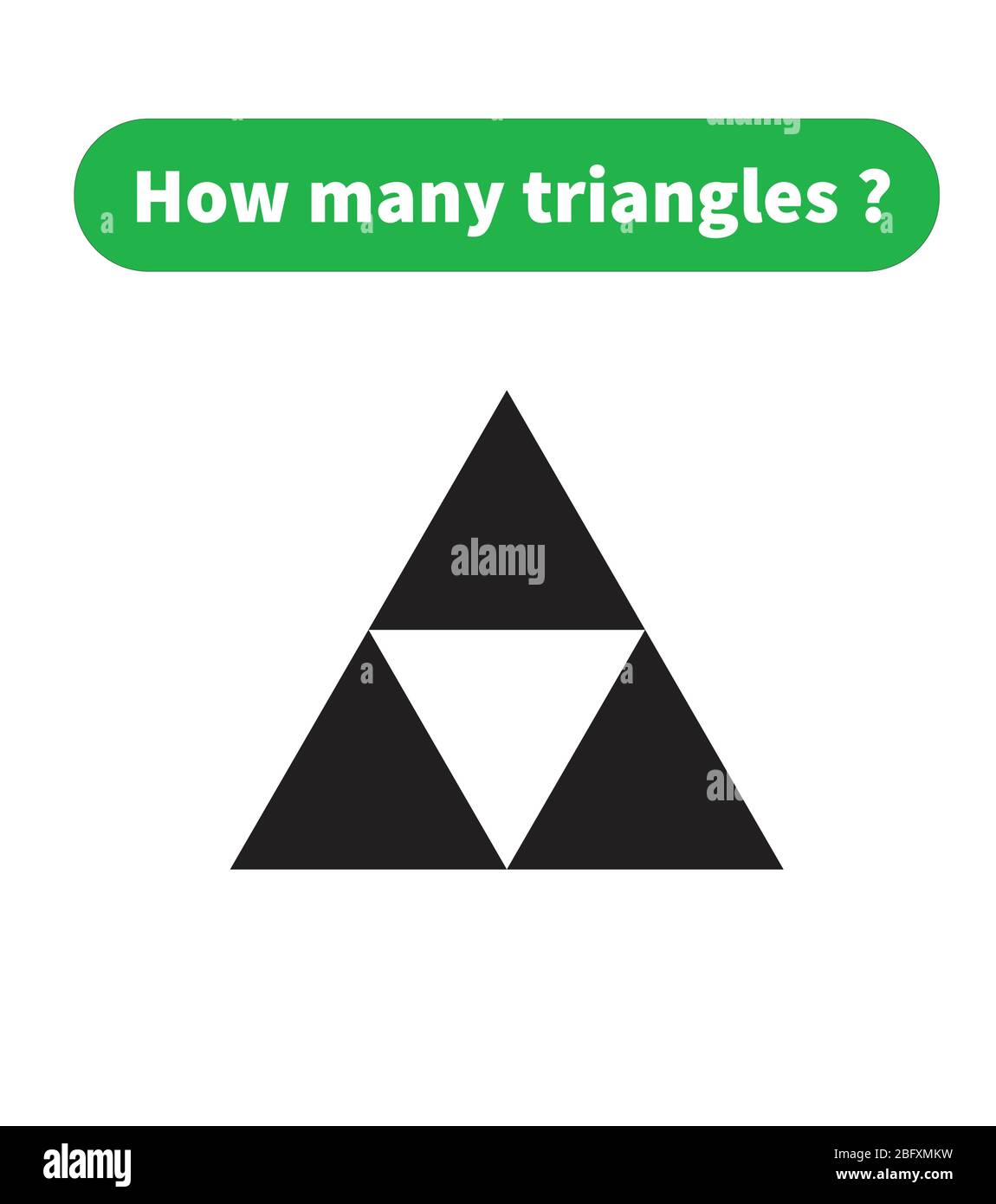 Educational math game. how many triangles? mathematical puzzle Stock ...