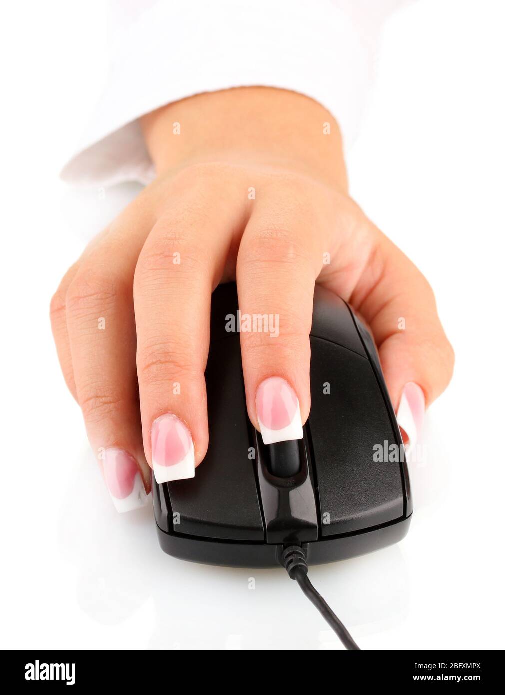 Woman's finger and computer mouse hi-res stock photography and images ...