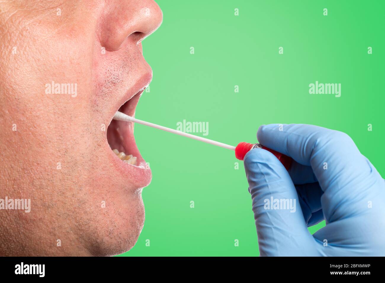 DNA test tube and cotton swab, wipe test Stock Photo - Alamy