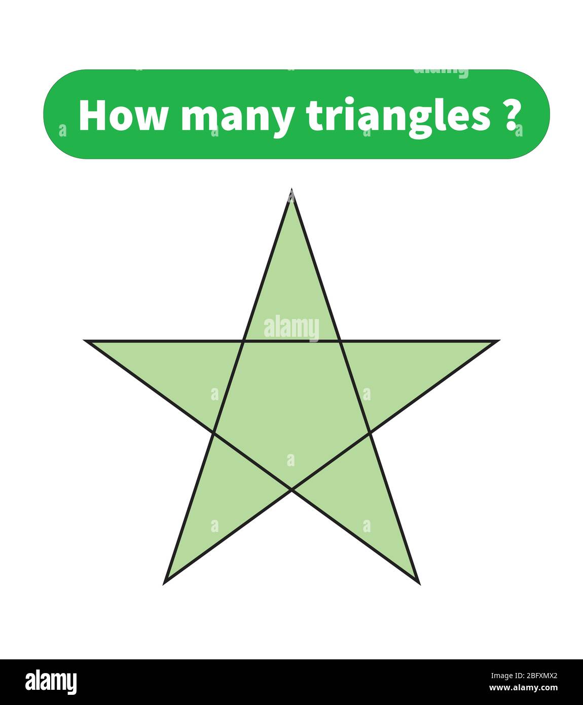 Educational math game. how many triangles? mathematical puzzle Stock ...