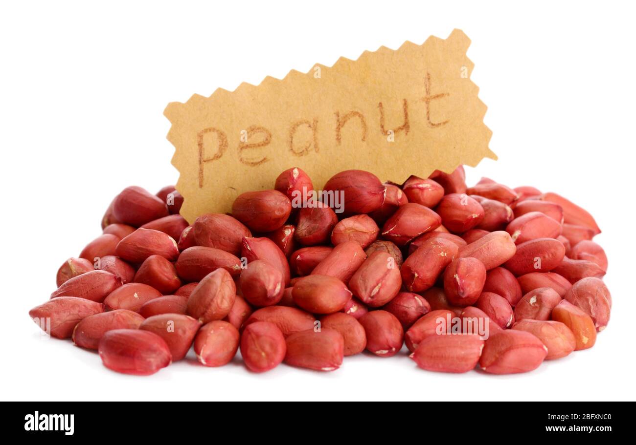 tasty peanuts, isolated on white Stock Photo - Alamy