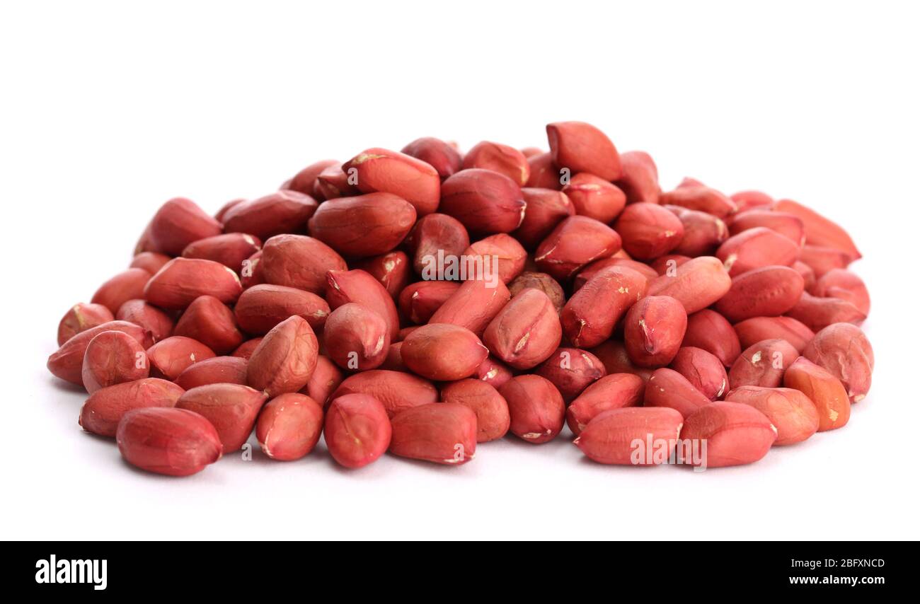 tasty peanuts, isolated on white Stock Photo - Alamy