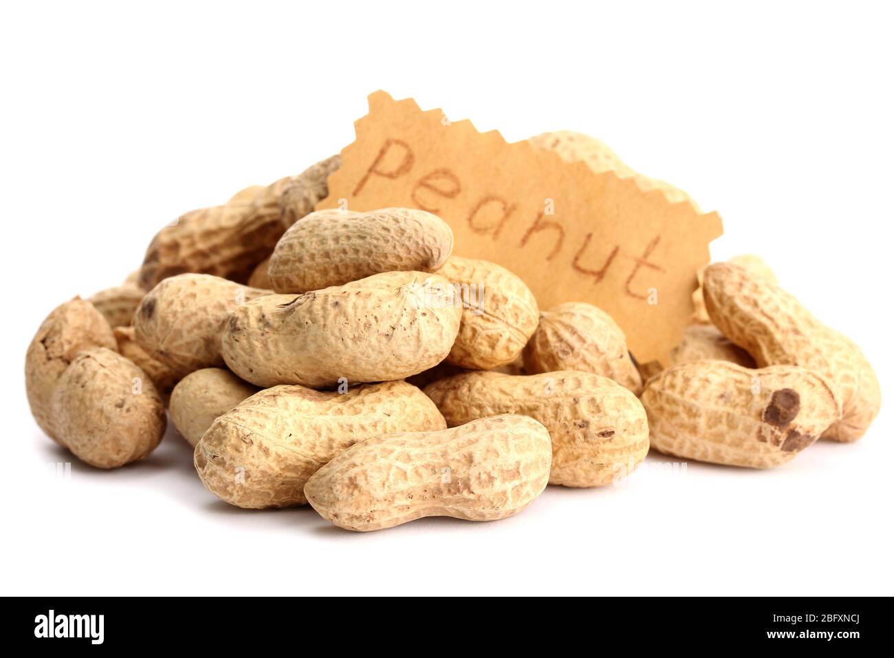 tasty peanuts, isolated on white Stock Photo - Alamy
