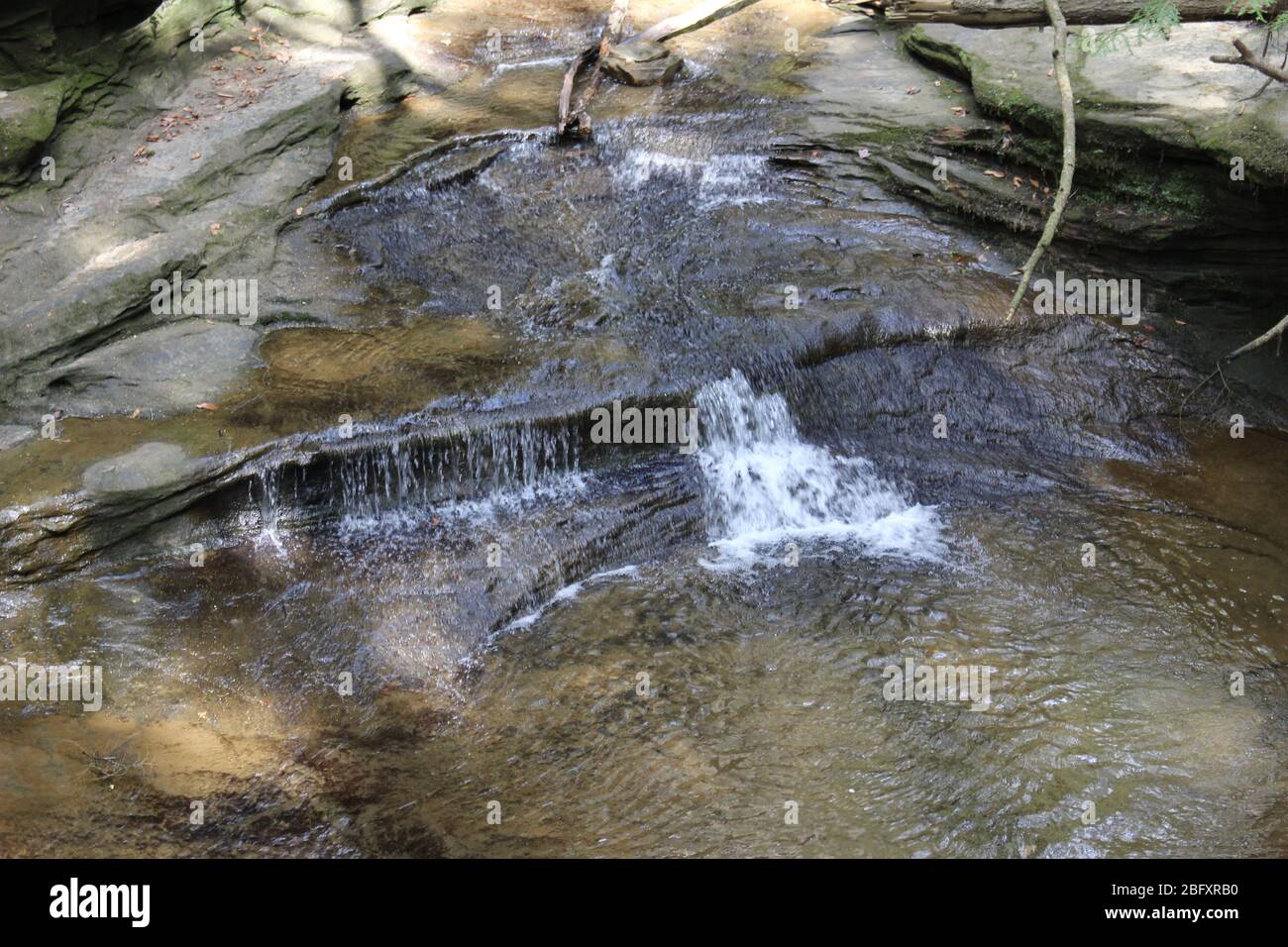 Old man cave walk trail and water fall in Ohio State,nature green ...