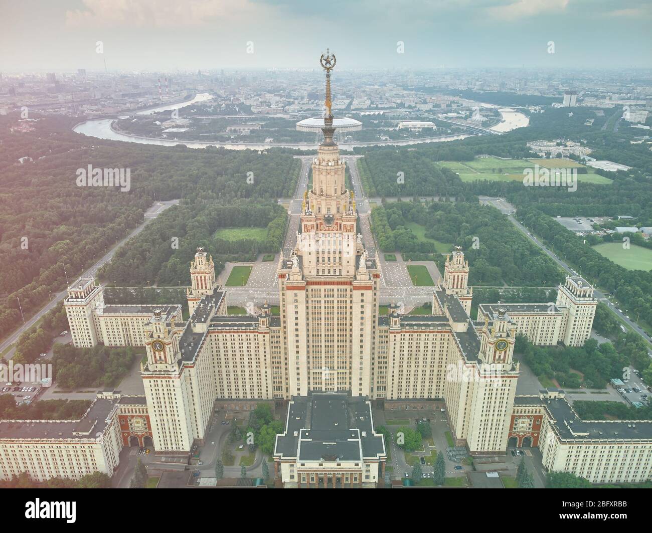 Soviet skyscraper aerial winter view hi-res stock photography and ...
