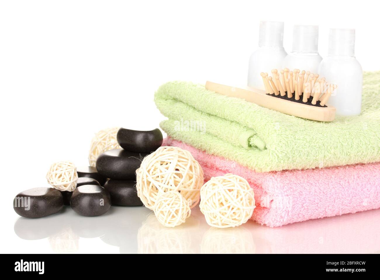 beautiful spa setting isolated on white Stock Photo - Alamy