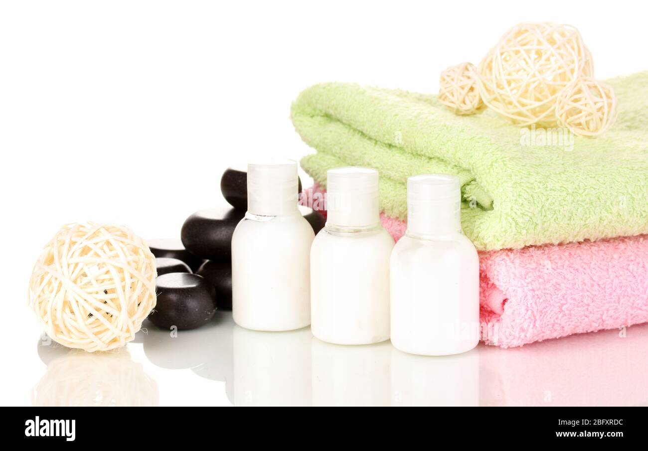 beautiful spa setting isolated on white Stock Photo - Alamy