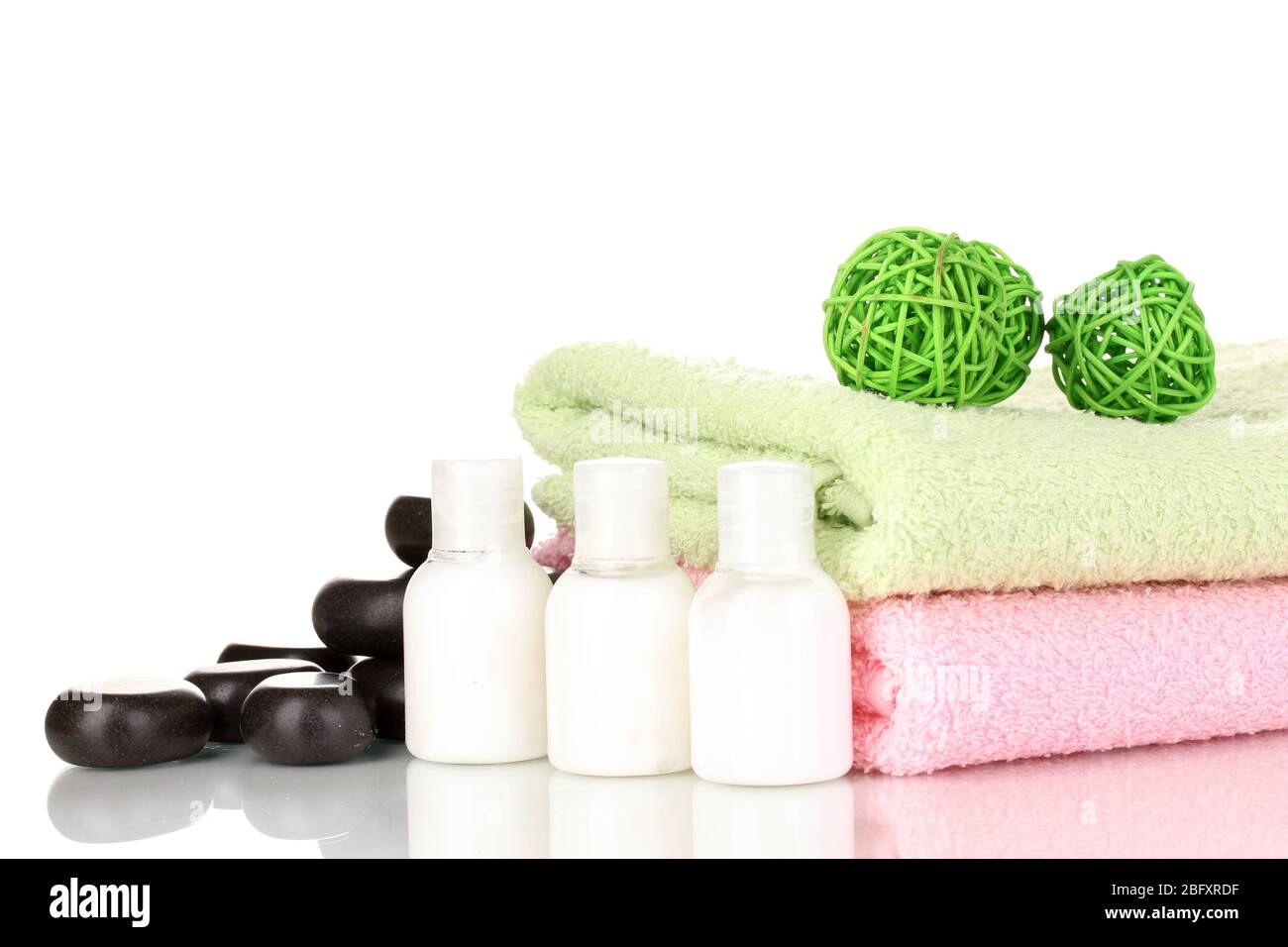 beautiful spa setting isolated on white Stock Photo - Alamy