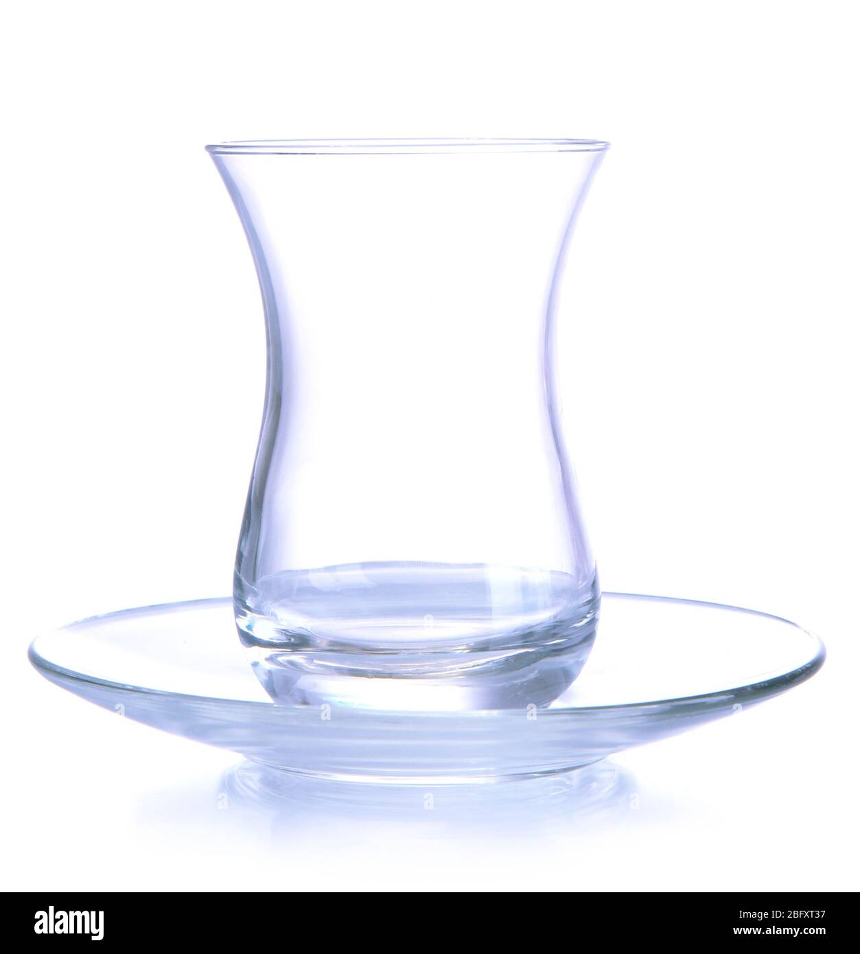 empty glass for Turkish tea, isolated on white Stock Photo - Alamy