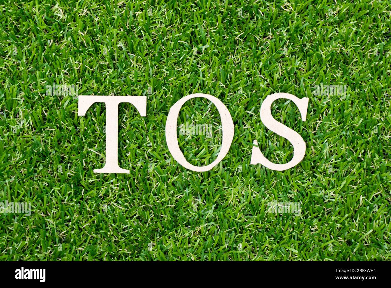 Wood letter block in word TOS (abbreviation of Terms Of Service) on ...