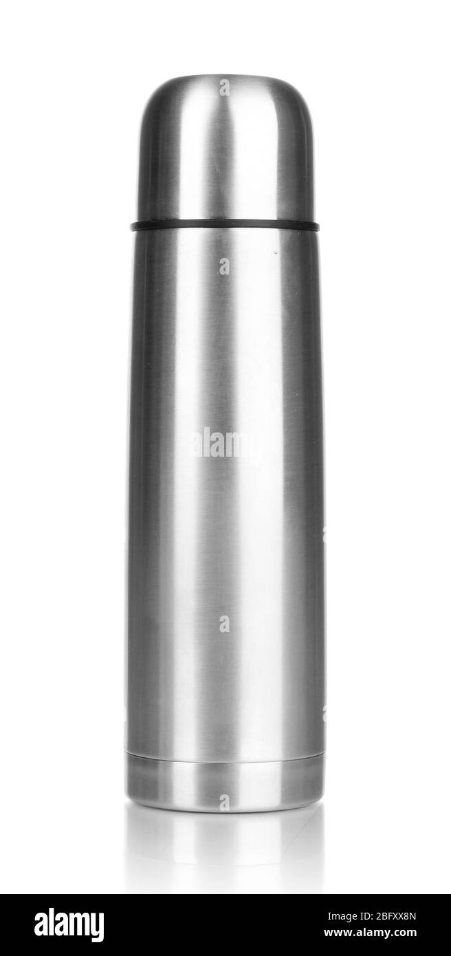metal thermos isolated on white Stock Photo - Alamy