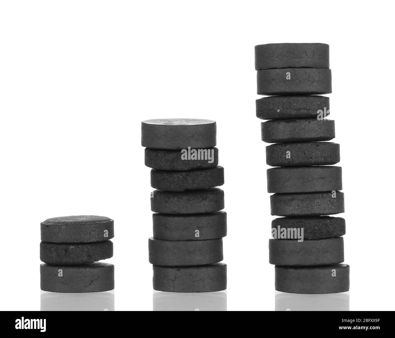 activated carbon in tablets isolated on white Stock Photo - Alamy