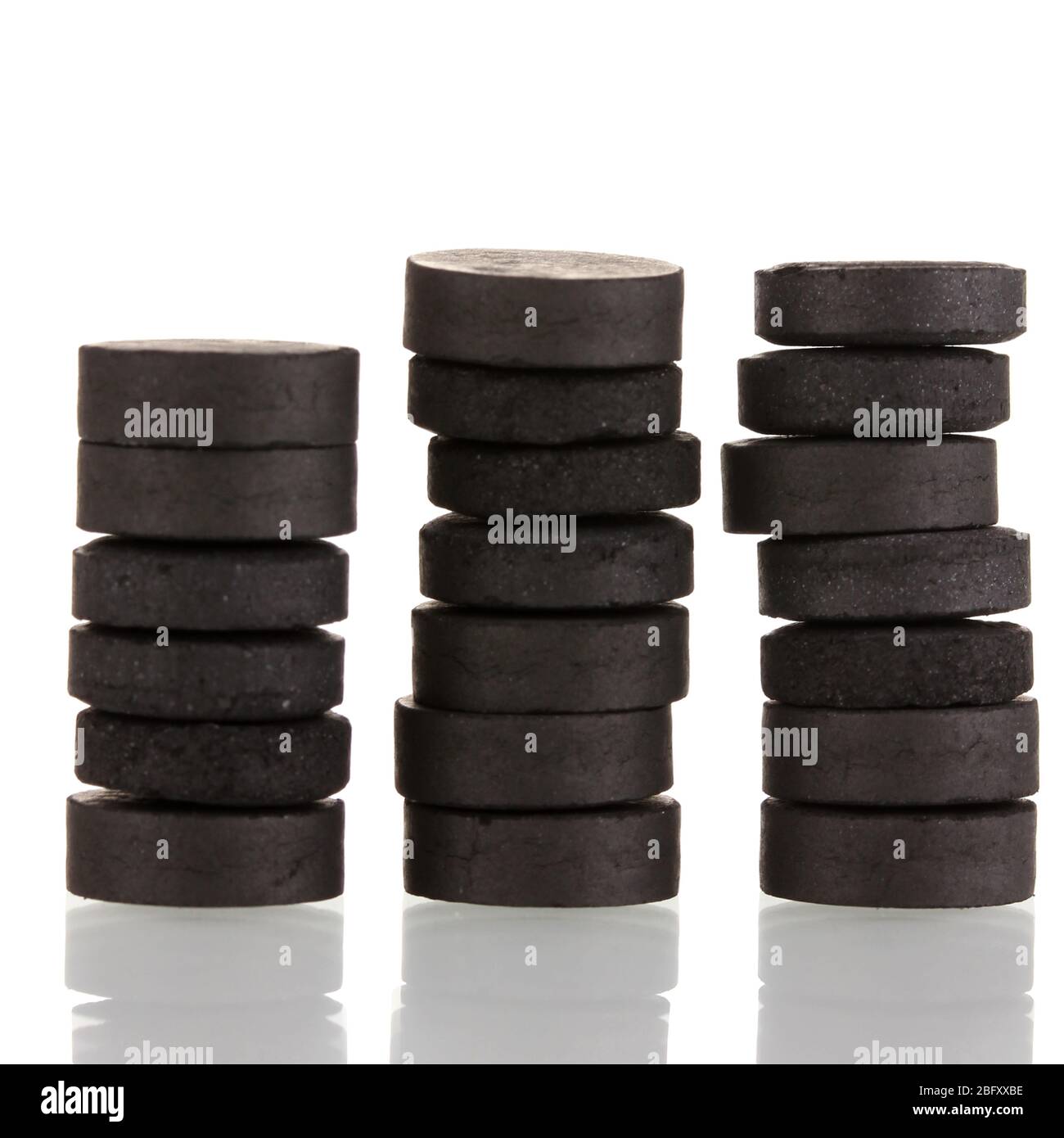 activated carbon in tablets isolated on white Stock Photo - Alamy