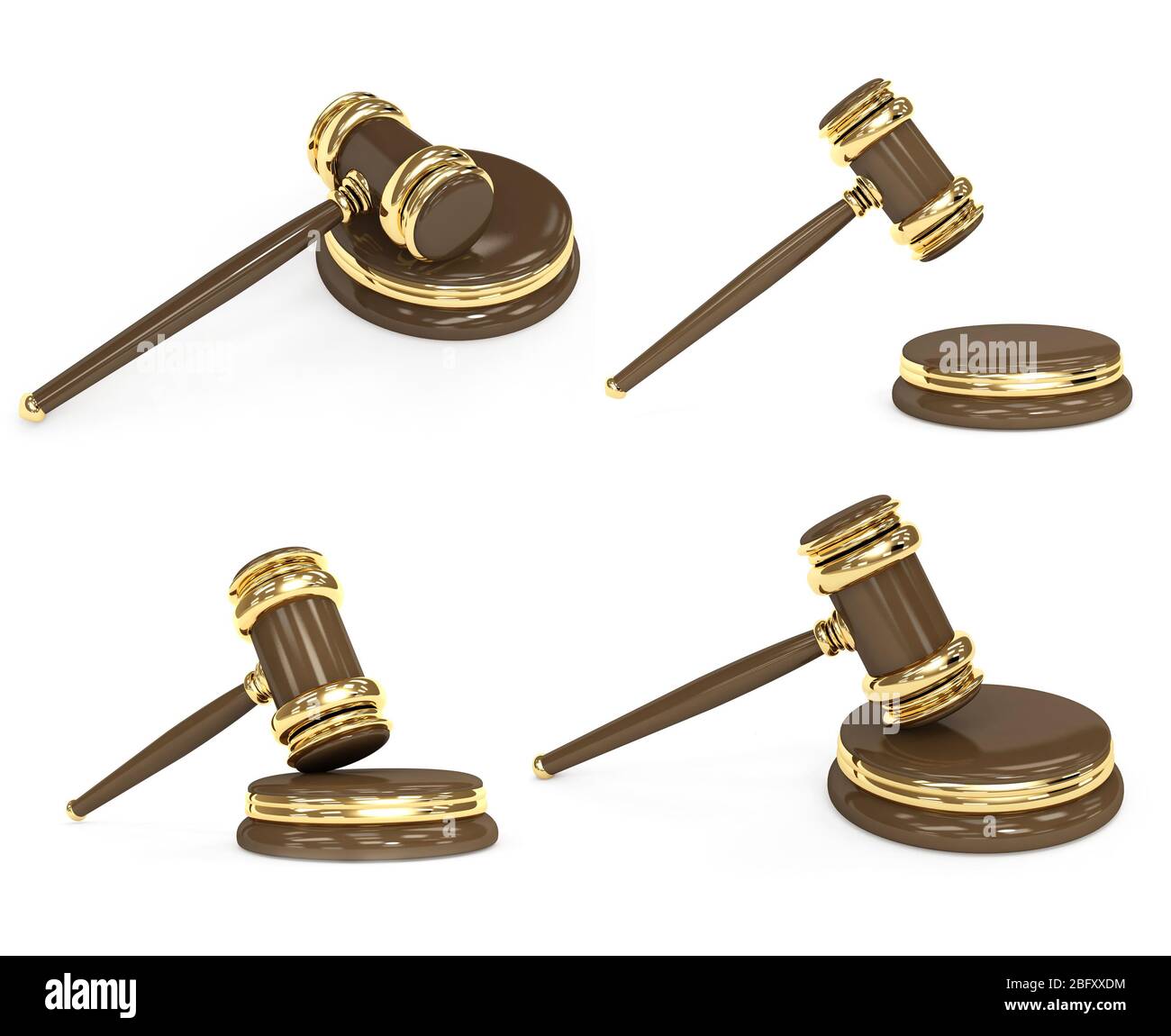 Set of symbols of justice and court - judicial gavel. Judge gavel ...