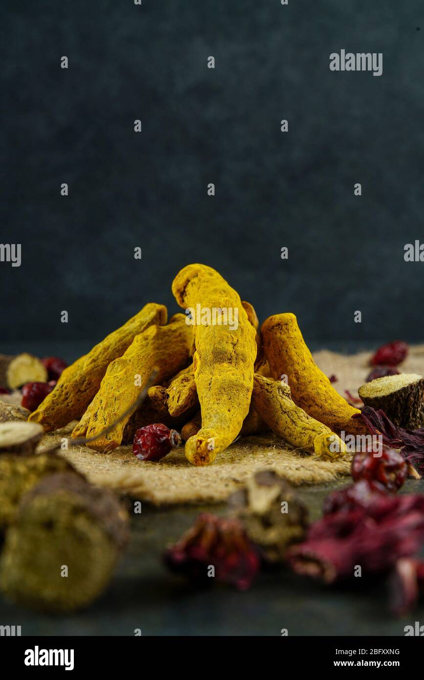 dry Turmeric stock photo Stock Photo - Alamy