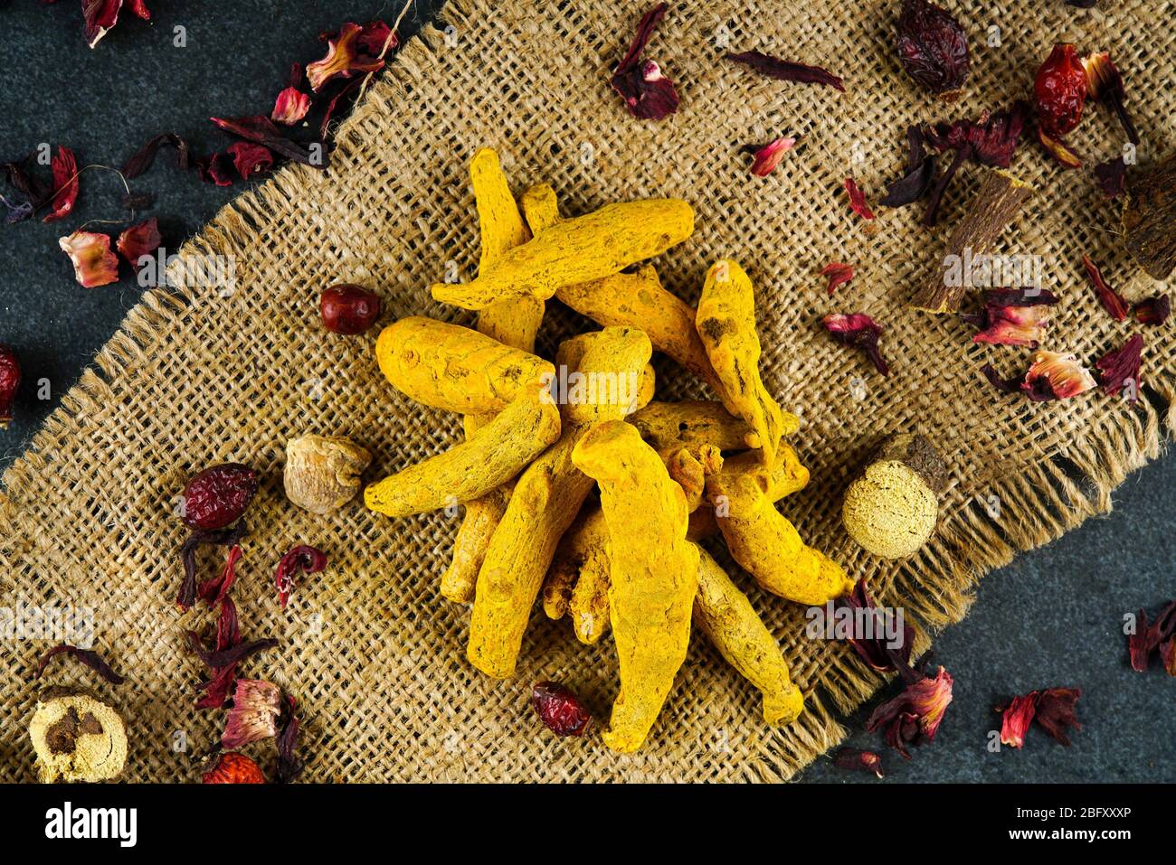 dry Turmeric stock photo Stock Photo - Alamy