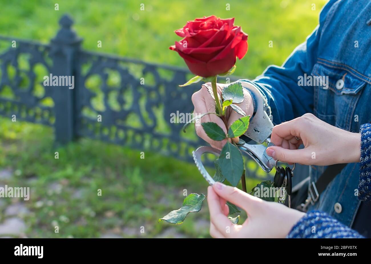 Spiked handcuffs hi-res stock photography and images - Alamy