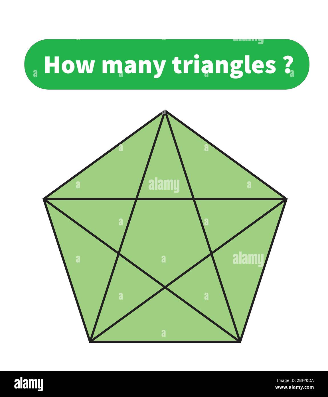 Educational math game. how many triangles? mathematical puzzle Stock ...