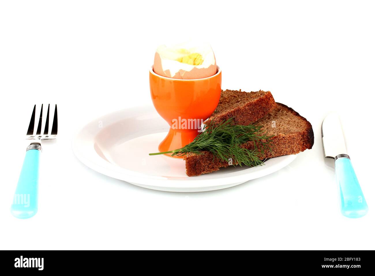 Light Breakfast isolated on white Stock Photo - Alamy