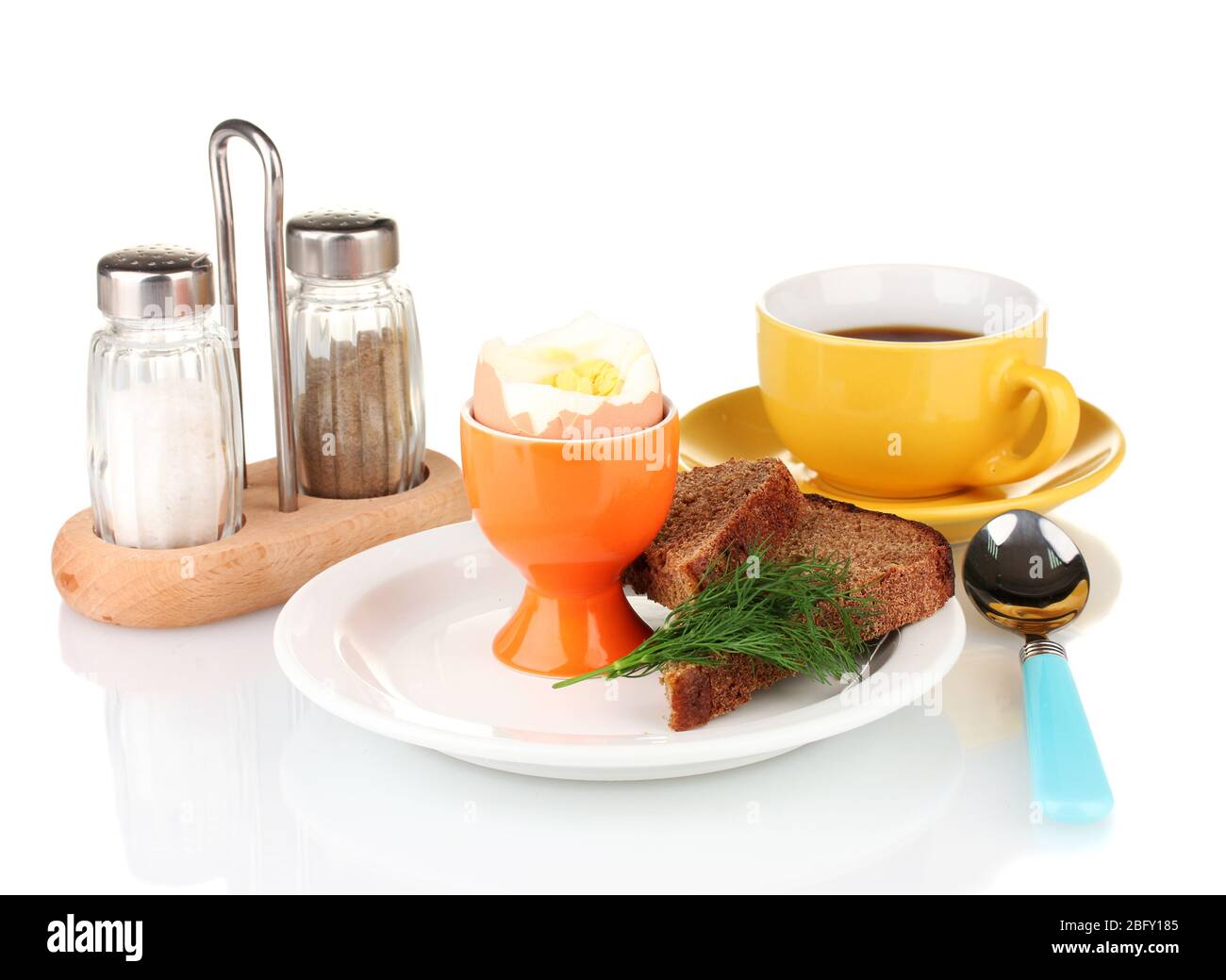 Light Breakfast isolated on white Stock Photo - Alamy