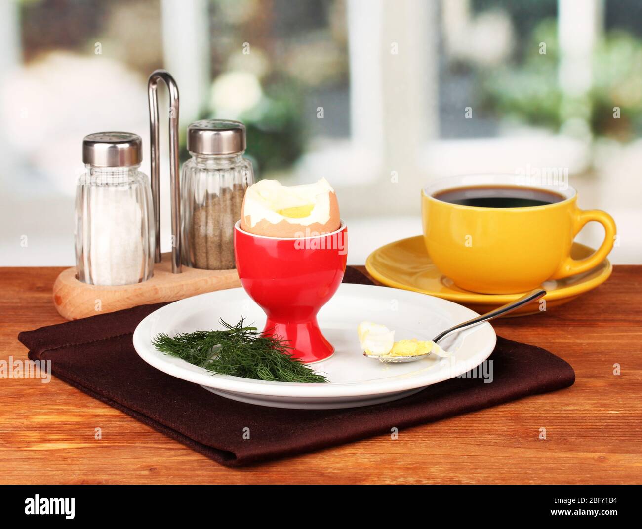 Breakfast in cafe Stock Photo - Alamy