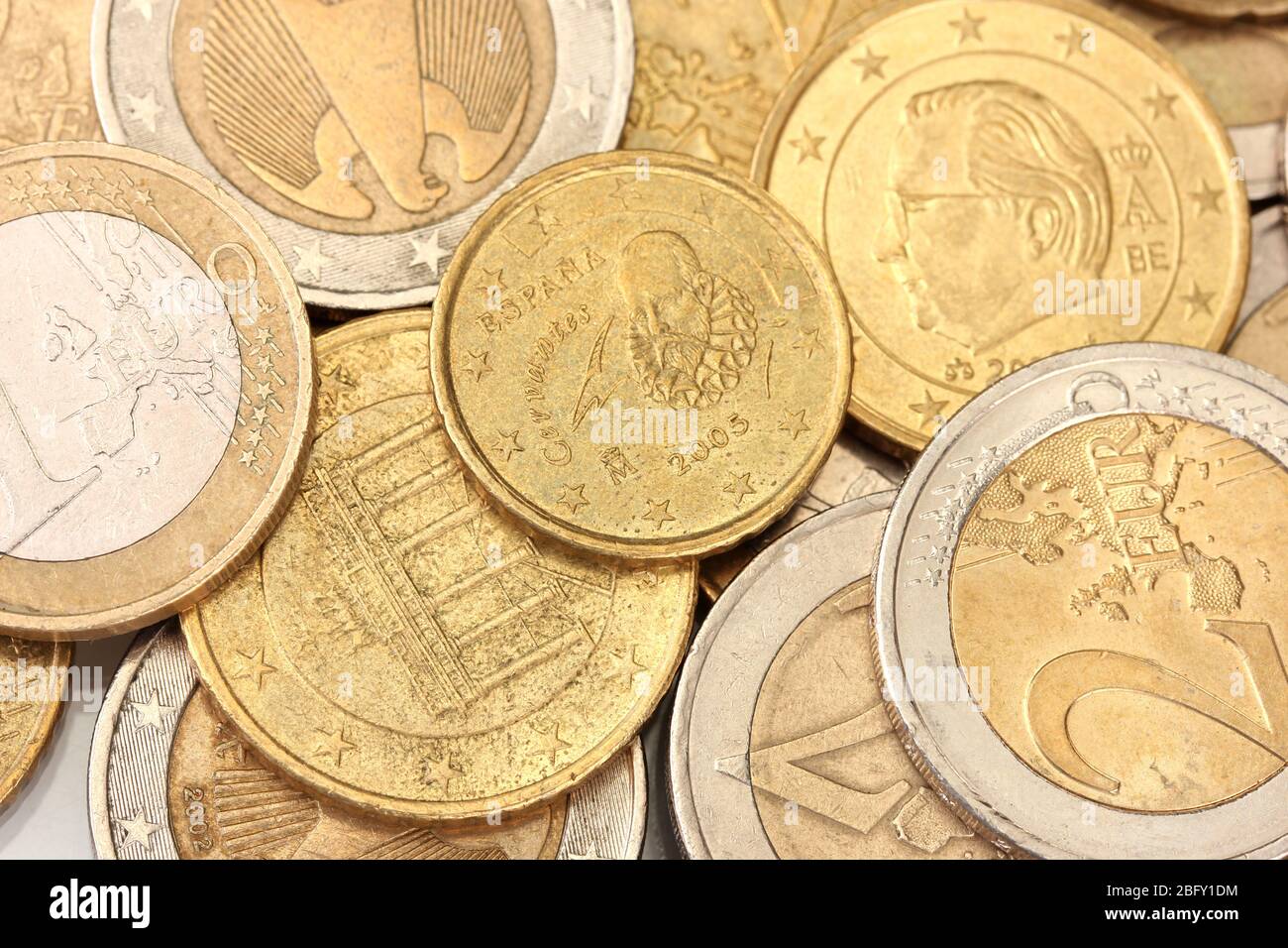 euro coins background Stock Photo - Alamy