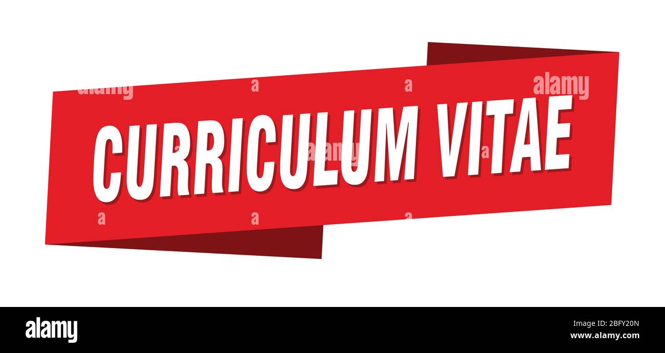 curriculum vitae banner template. curriculum vitae ribbon label sign ...
