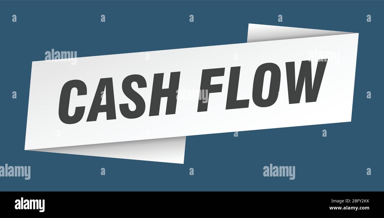 cash flow banner template. cash flow ribbon label sign Stock Vector ...