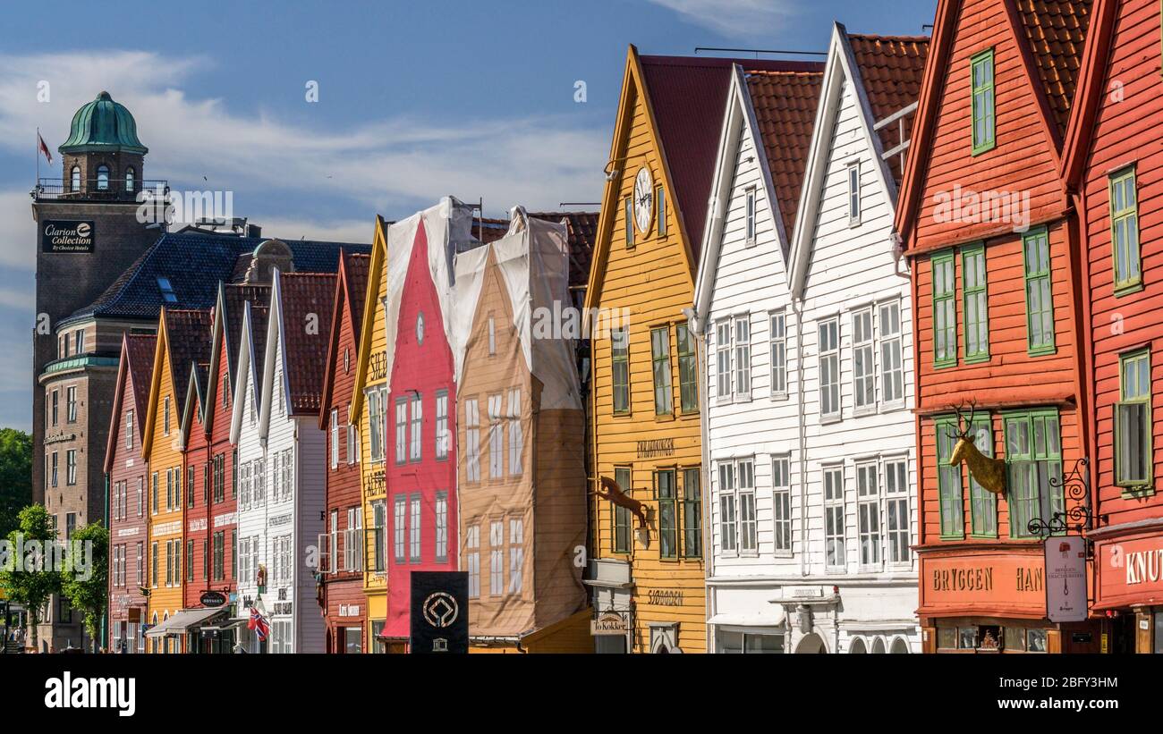 Norway, in the summer, Bergen city, Unesco patrimony Stock Photo - Alamy